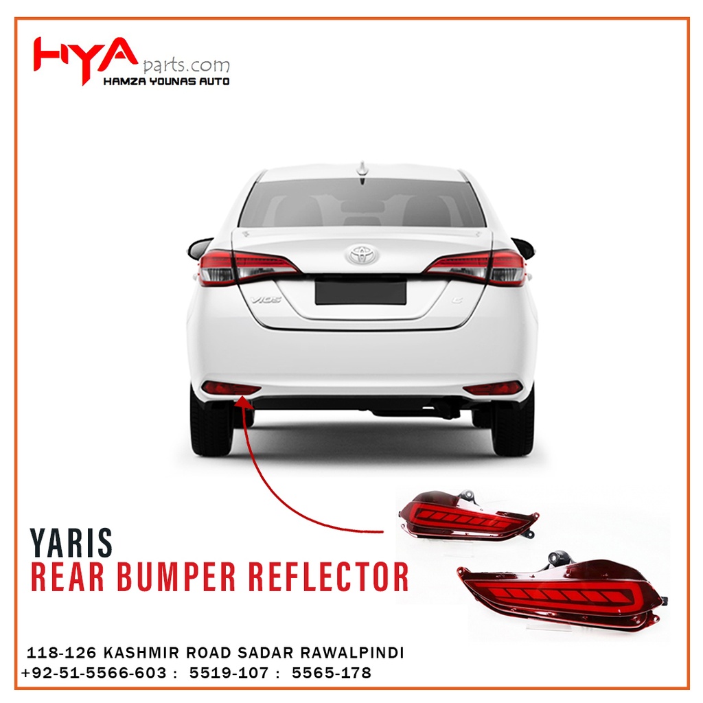 REAR BUMPER REFLECTOR YARIS 2021 (LED TYPE) | H Y A parts